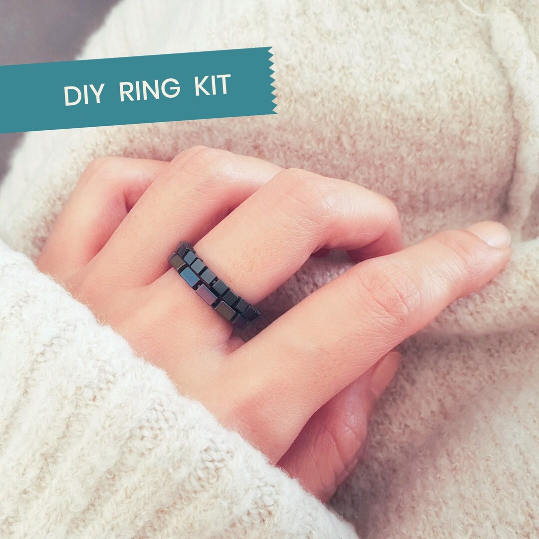 Make Your Own Hematite Ring, Make Your Own Ring, DIY Ring Kit, Make ...
