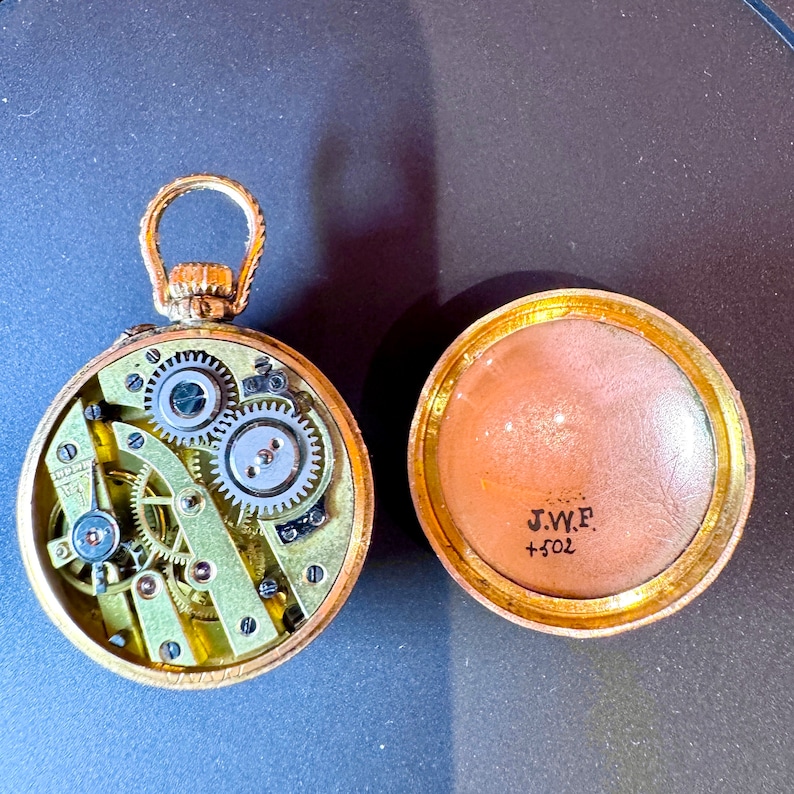 A Timeless Treasure: 1800s French Enamel and 18crt. Gold Watch Necklace ...