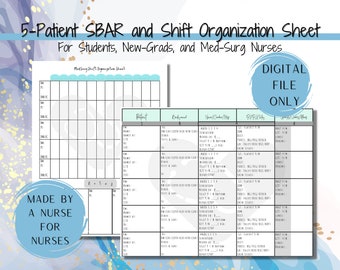Nursing Med Sheet Task - Etsy