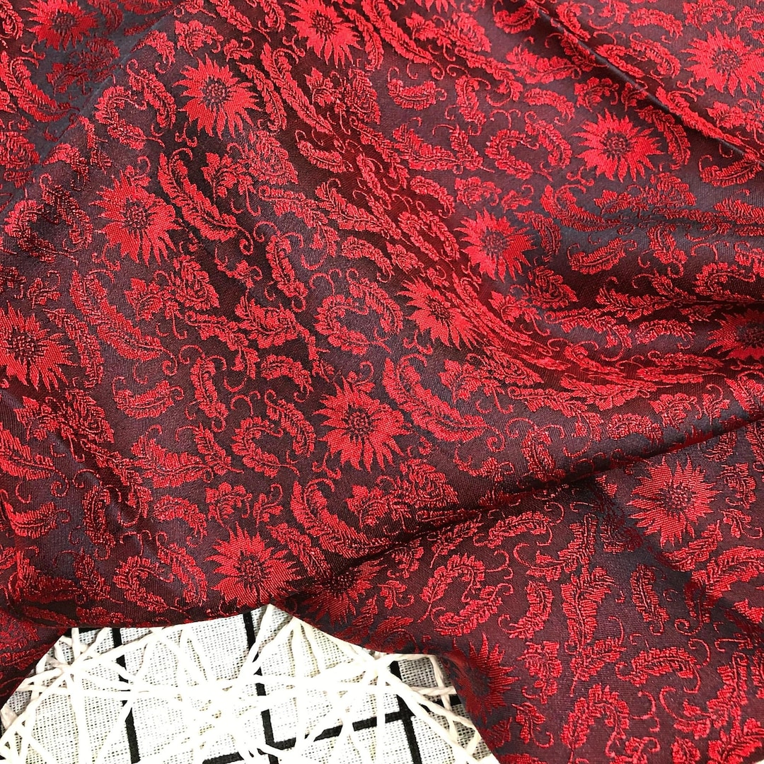 PURE MULBERRY SILK Fabric by the Yard - Floral Silk Fabric - Handmade ...