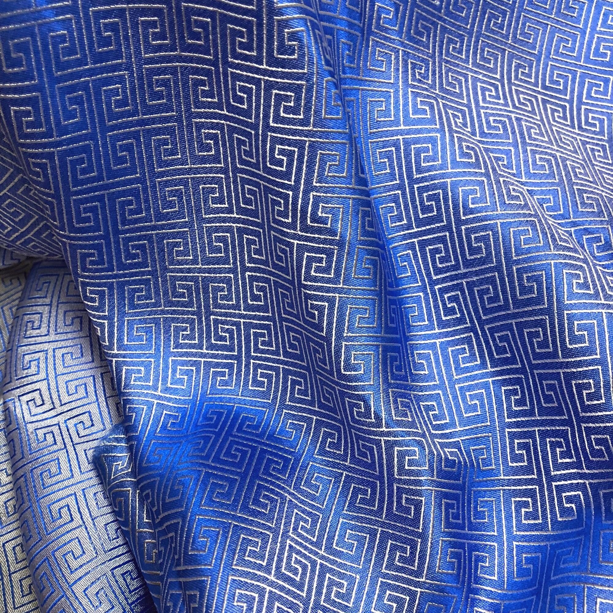 PURE MULBERRY SILK Fabric by the Yard Blue Silk Pattern - Etsy
