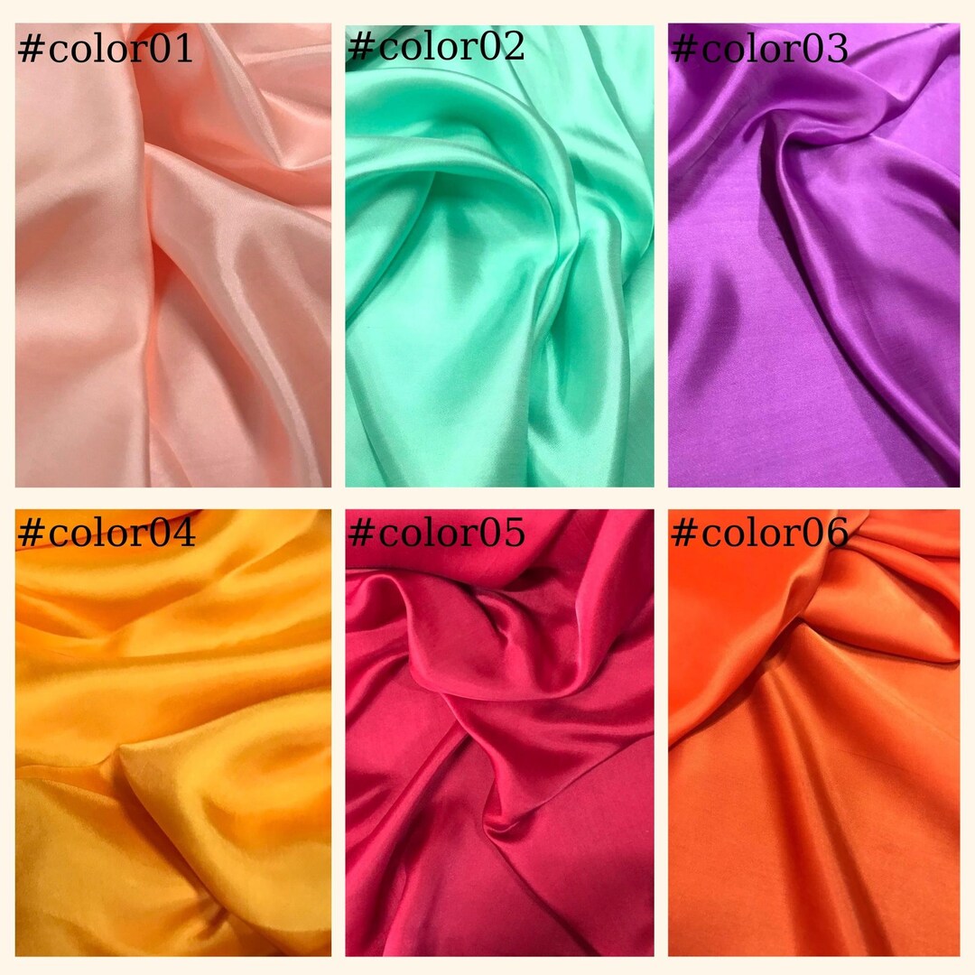 PURE MULBERRY SILK Fabric by the Yard - Satin Fabric - Handmade Silk ...
