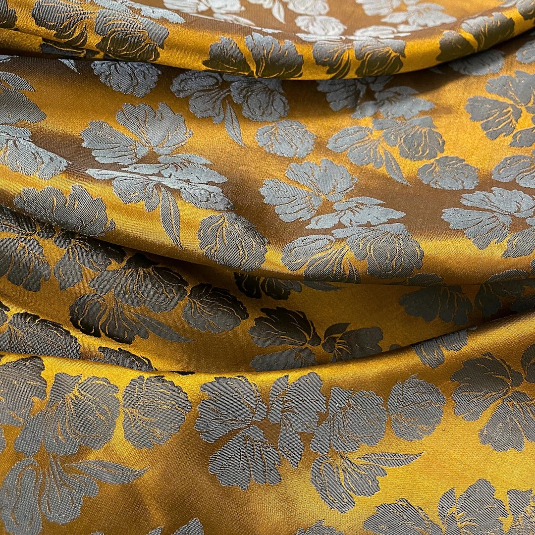 PURE MULBERRY SILK Fabric by the Yard - Floral Silk - Handmade Fabric ...