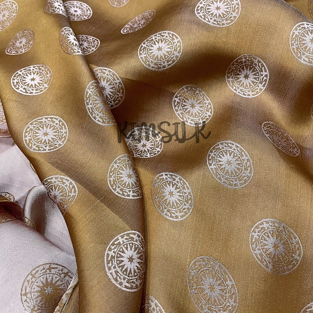 PURE MULBERRY SILK Fabric by the Yard Pattern Silk Fabric Handmade Silk ...