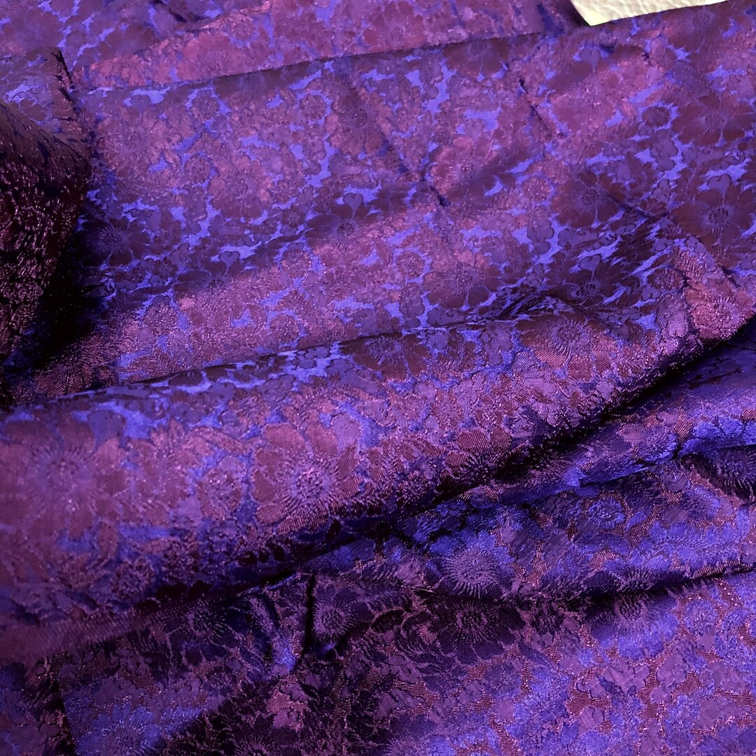 PURE MULBERRY SILK Fabric by the Yard - Chrysanthemum Pattern ...