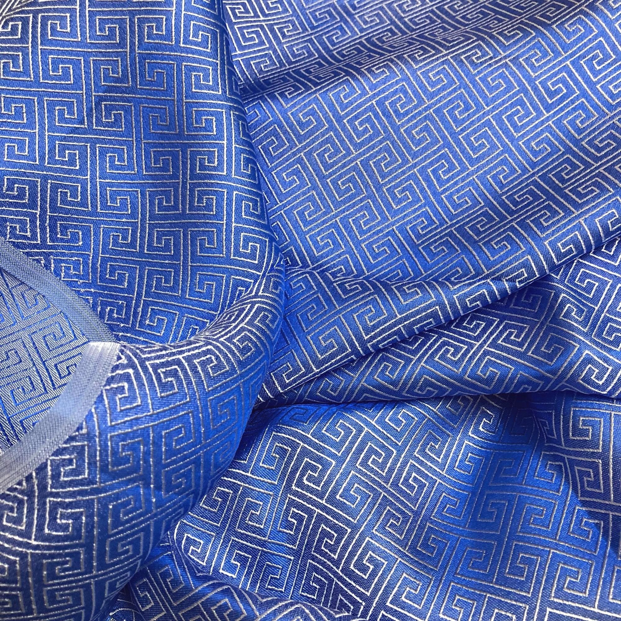 PURE MULBERRY SILK Fabric by the Yard Blue Silk Pattern - Etsy