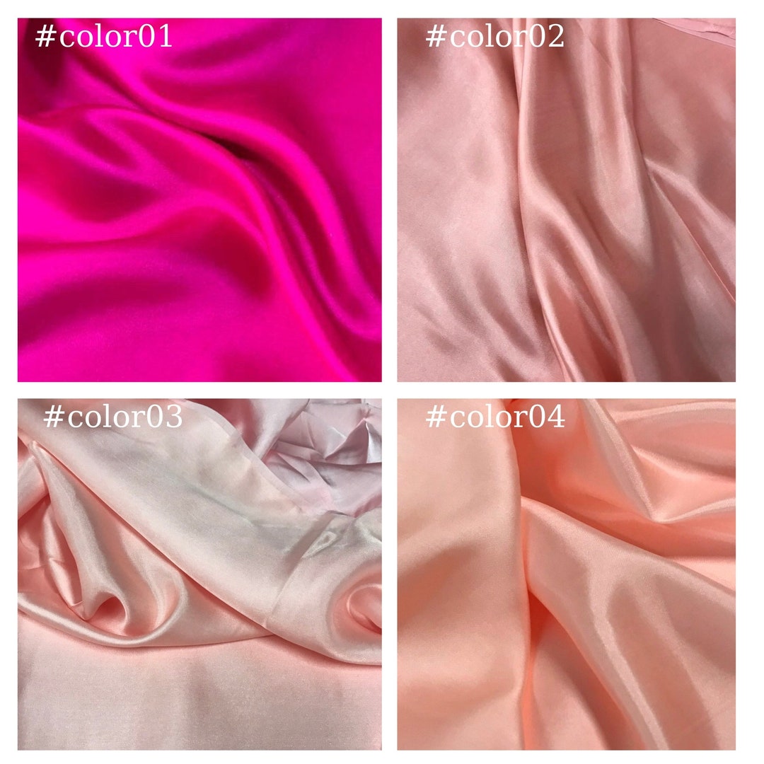 SATIN MULBERRY SILK Fabric by the Yard - Fabric Silk - Handmade Fabric ...