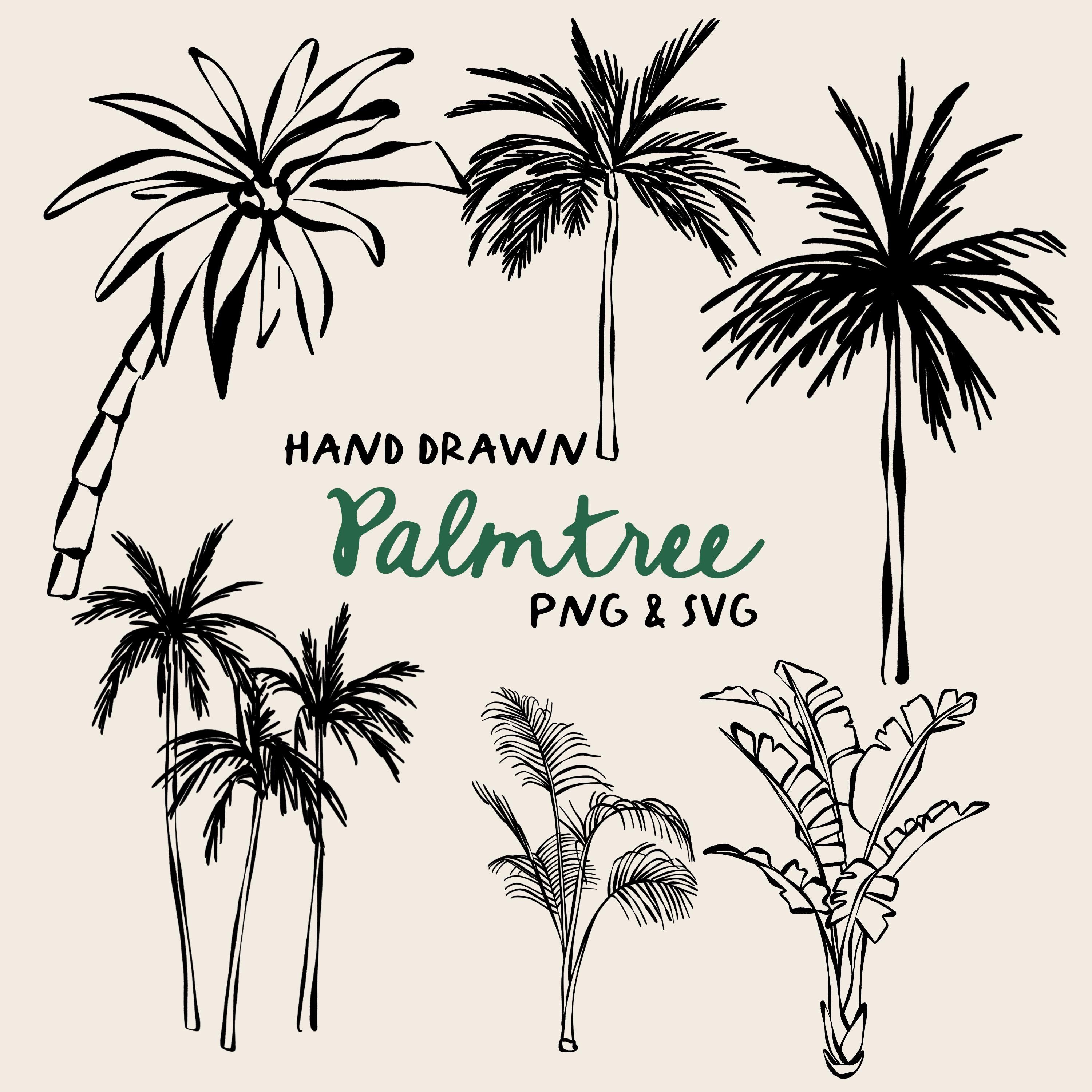 Whimsical Palmtree Clipart Set, Palmtree Png / SVG, Tropical SVG, Png Clipart, 300 Dpi, Trees ...
