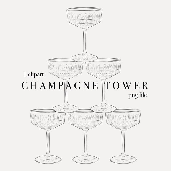 Champagne Tower Png - Etsy