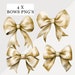 Watercolor Bow Clipart Set, Beige Bow Png, Transparent PNG, Png Clipart ...