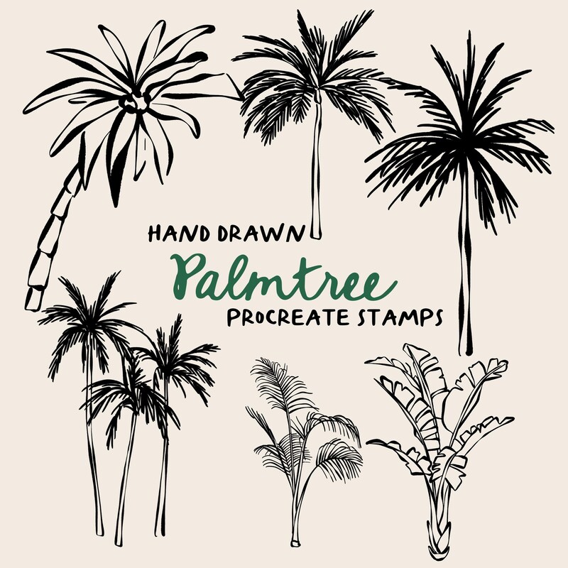 Palm Tree Stamp - Etsy