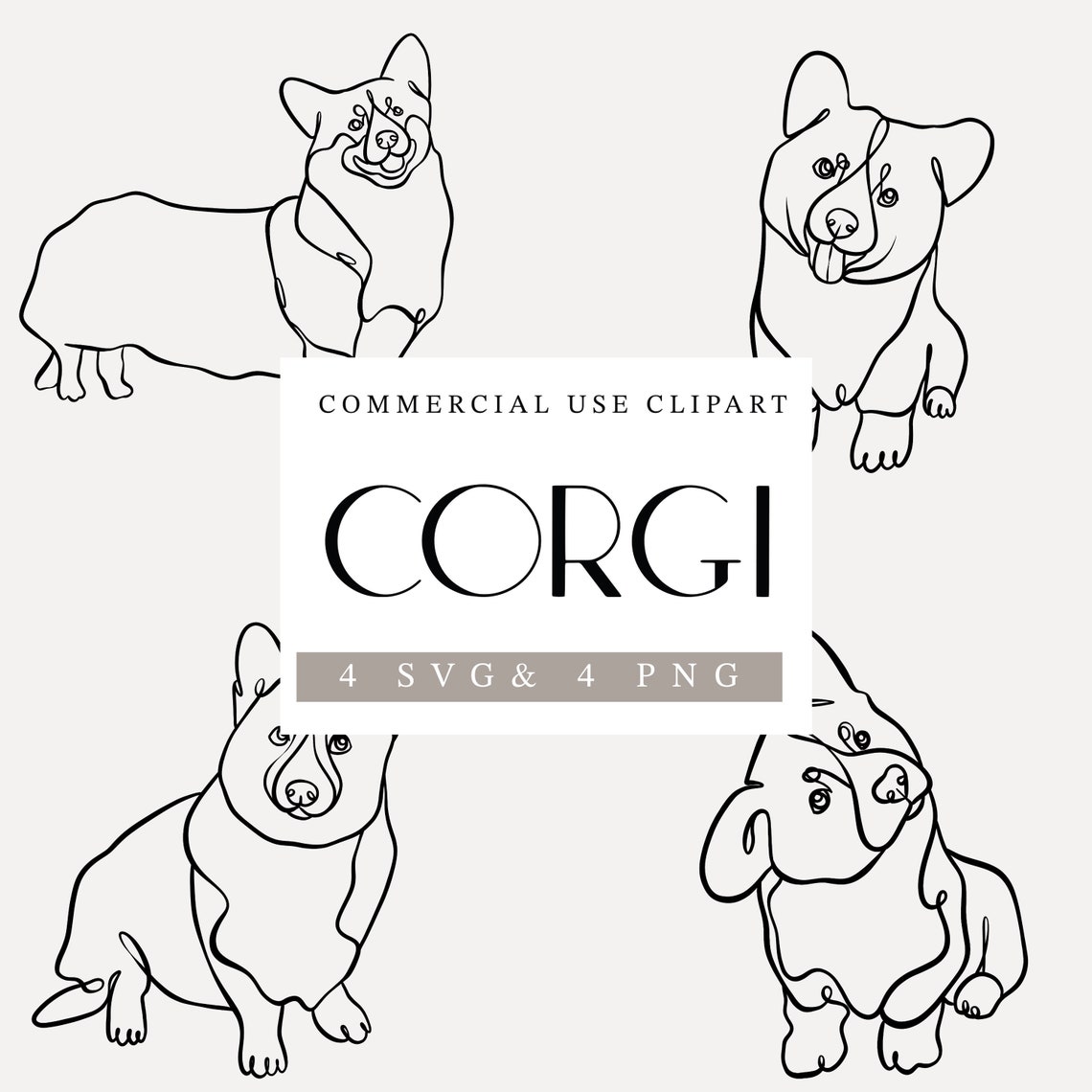 Corgi PNG / SVG Bundle, Dog Clipart, Corgi Svg, Dog Clipart, Corgi ...
