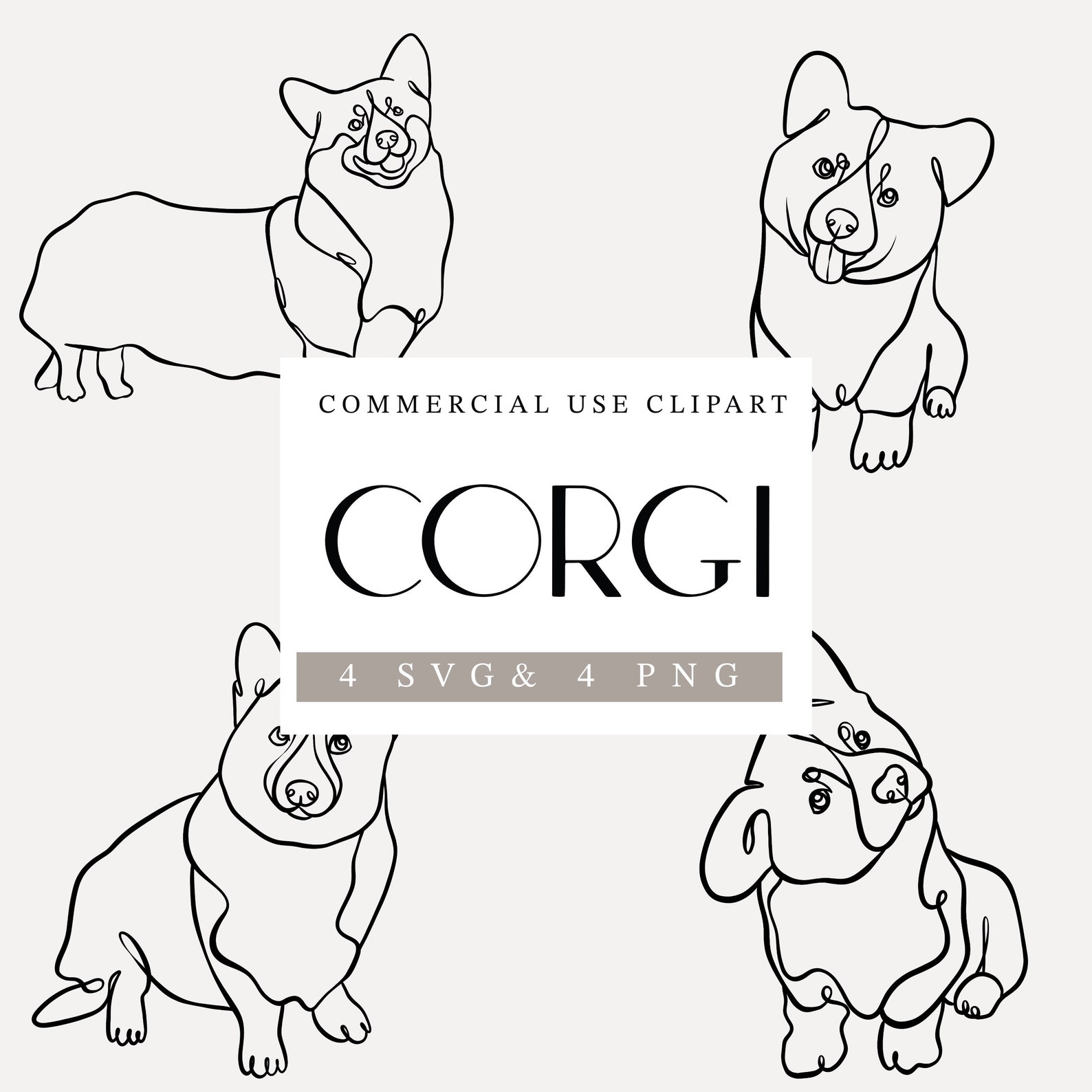 Corgi PNG / SVG Bundle, Dog Clipart, Corgi Svg, Dog Clipart, Corgi ...