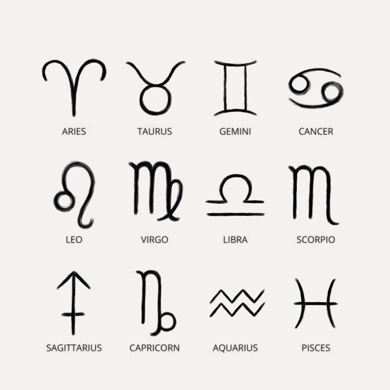 Zodiac Sign PNG Zodiac Symbols PNG Zodiac Sign Clipart Astrology Signs ...