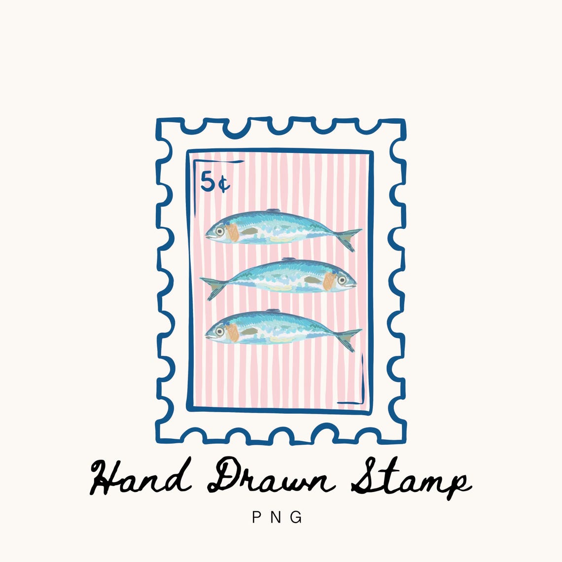 Sardines Stamp PNG, Hand Drawn Fisherman Clipart (digital Download) - Etsy