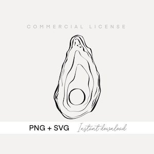Whimsical Line Illustrations Png / Svg, Oyster PNG, Oyster Whimsical ...