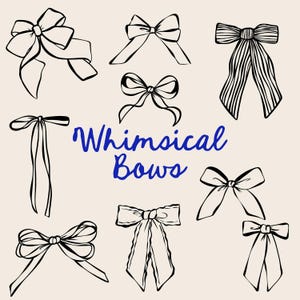 Bows Procreate Stamp Brushes, Line Art, Stamp for Invitations, Line ...