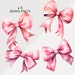 Watercolor Bow Clipart Set, Pink Bow Png, Transparent PNG, Png Clipart ...