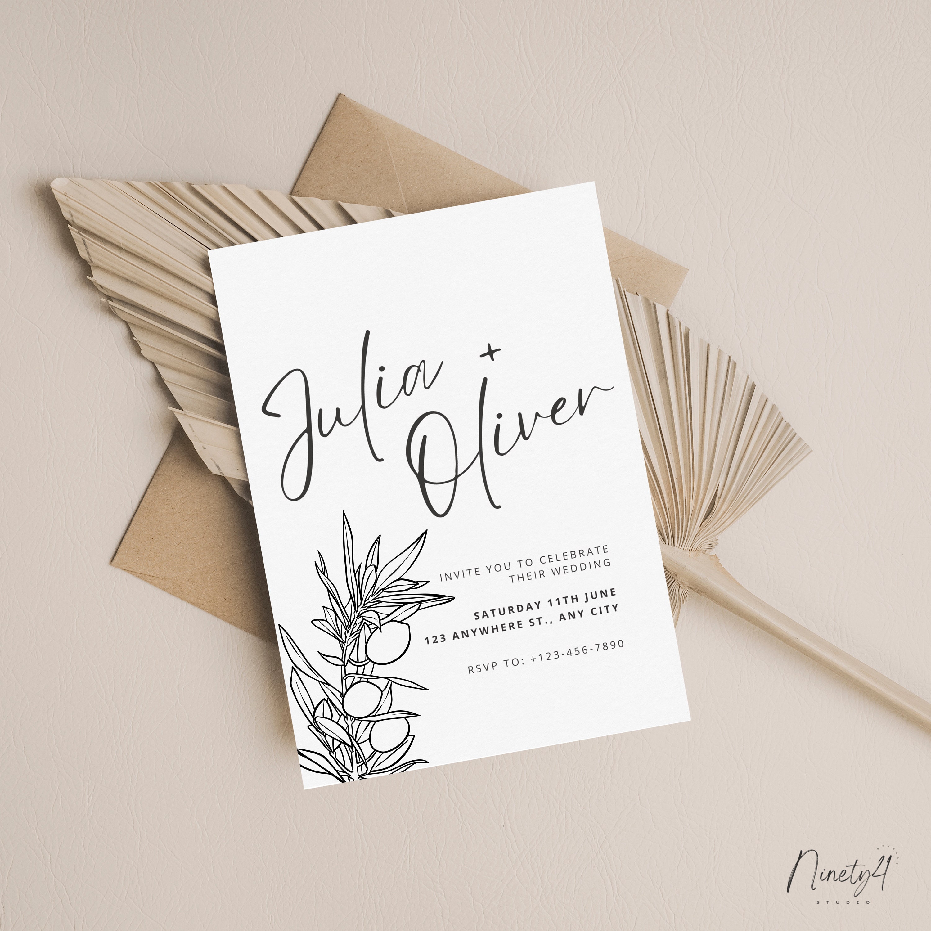 Olive Line Clipart PNG / SVG, Line Art Leaves, Greenery Bundle Clipart ...