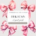 Watercolor Bow Clipart Set, Pink Bow Png, Transparent PNG, Png Clipart ...