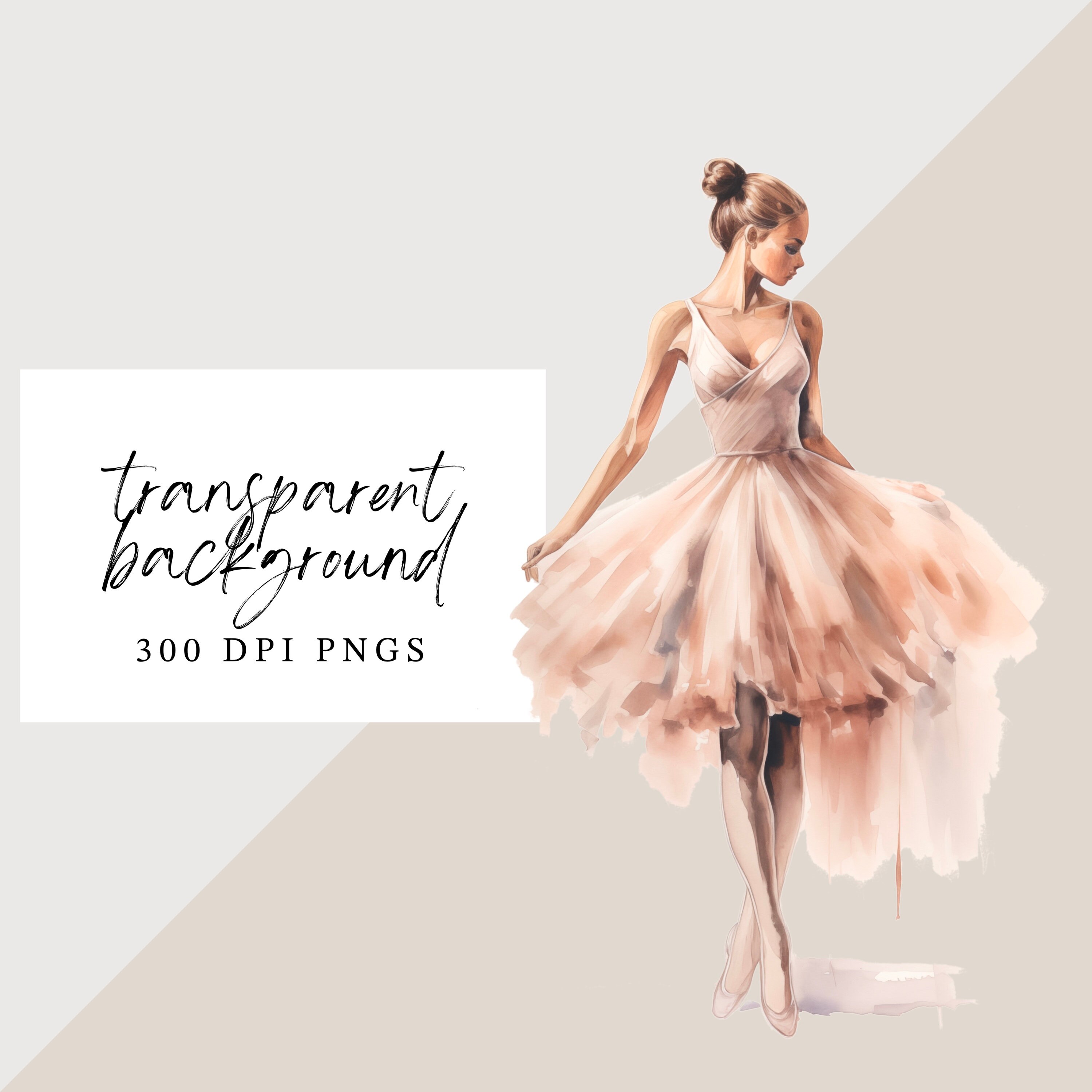 Watercolor Boho Pink Ballerina Png, Ballerina Clipart, Transparent PNG ...