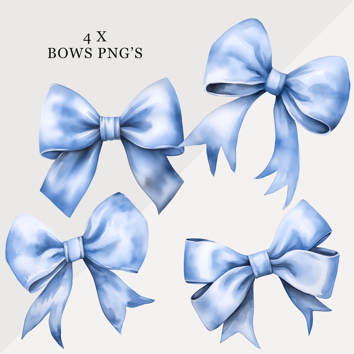Watercolor Bow Clipart, Blue Bow Png, Transparent PNG, Png Clipart, 300 ...
