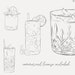 Cocktail Line Art Clipart | Signature Drink PNG Images (commercial ...