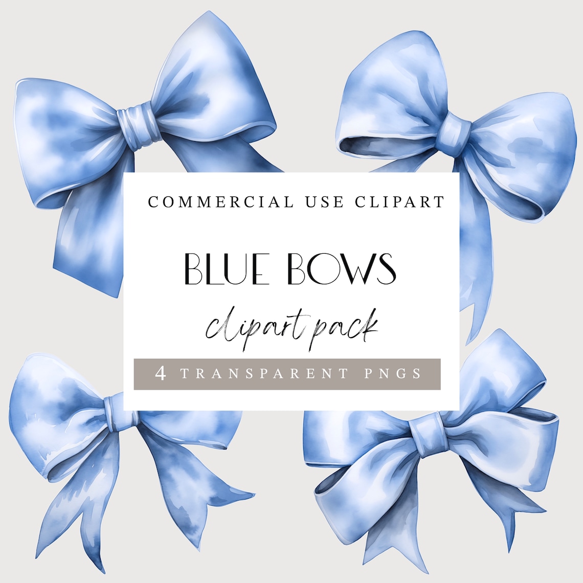 Watercolor Bow Clipart, Blue Bow Png, Transparent PNG, Png Clipart, 300 ...
