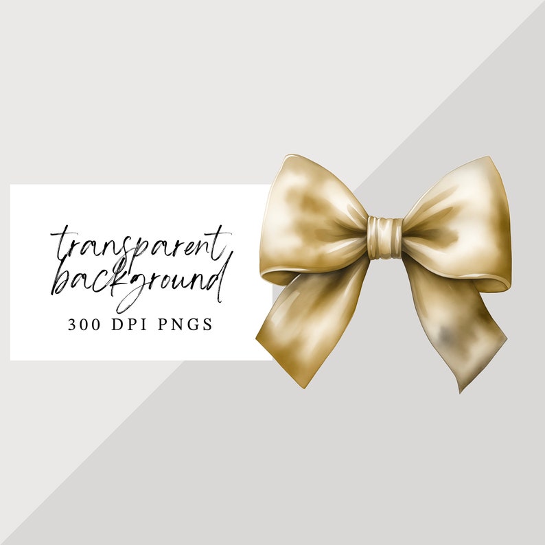 Watercolor Bow Clipart Set, Beige Bow Png, Transparent PNG, Png Clipart ...