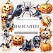 Watercolor Halloween Clipart Set, Halloween Png, Pumpkin Clipart ...