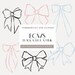 Line Illustration Bow Clipart Set, Bow PNG / SVG, Svg Clipart, Png ...