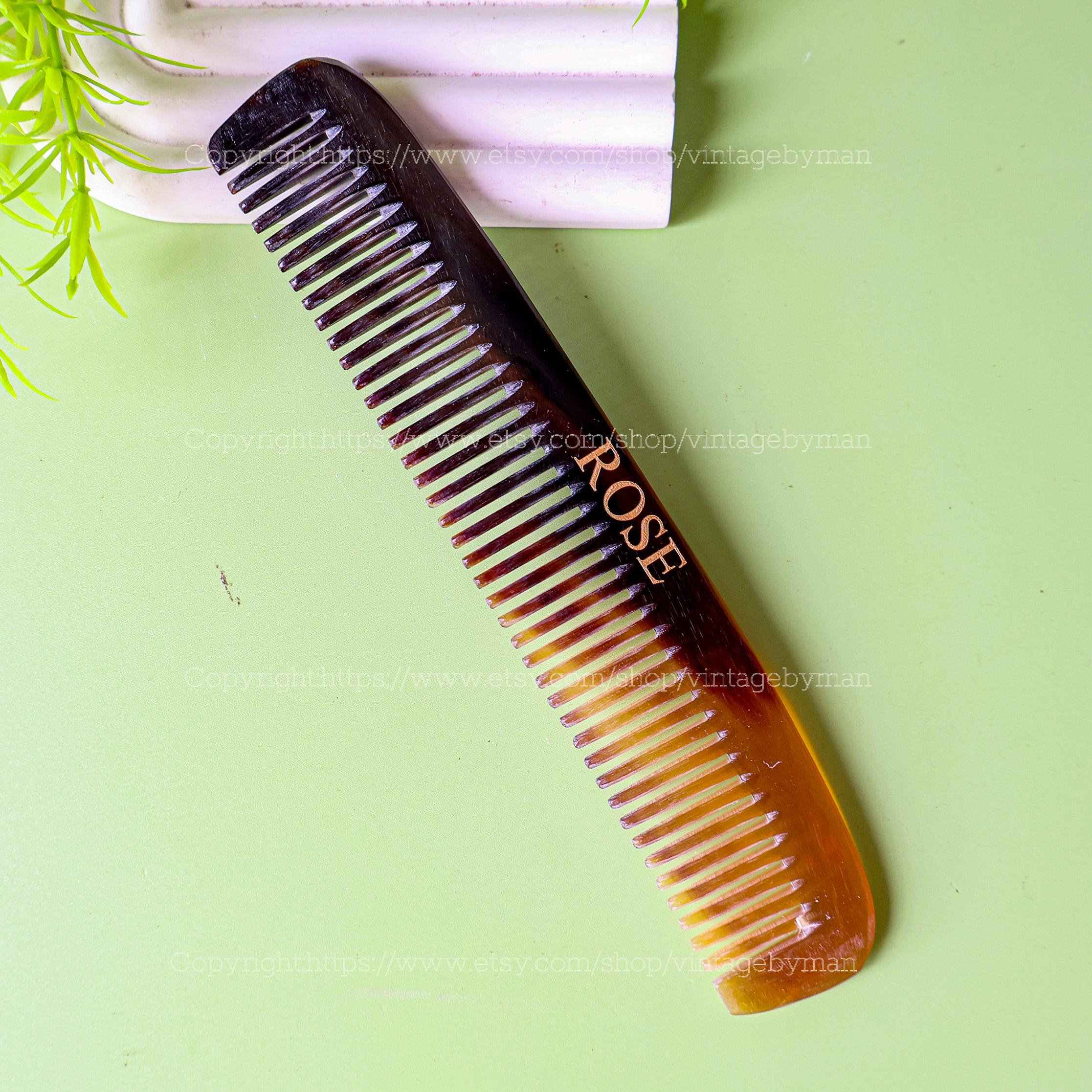 Handmade Genuine Natural Buffalo Horn Comb, Eco-friendly 2 Styles ...