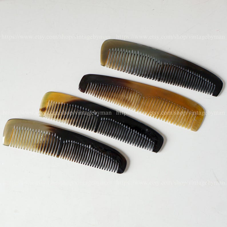 Handmade Genuine Natural Buffalo Horn Comb, Eco-friendly 2 Styles ...