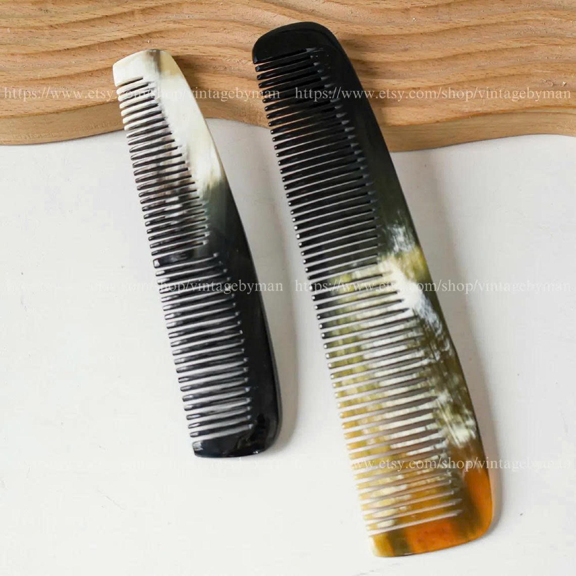 Handmade Genuine Natural Buffalo Horn Comb, Eco-friendly 2 Styles ...