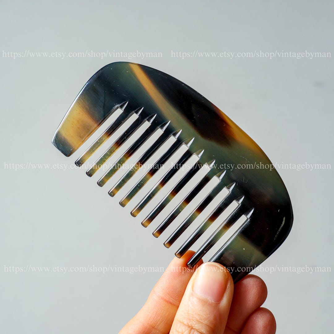 Handmade Custom Natural Buffalo Horn Comb, Eco-friendly Pocket Comb ...
