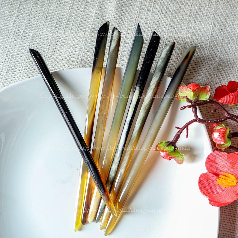 Personalized Genuine Natural Buffalo Hairpin, Engraved Name Simple ...