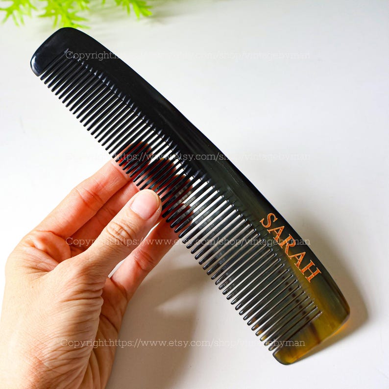 Handmade Genuine Natural Buffalo Horn Comb, Eco-friendly 2 Styles ...