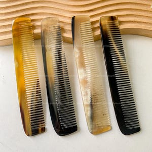 Handmade Genuine Natural Buffalo Horn Comb, Eco-friendly 2 Styles ...