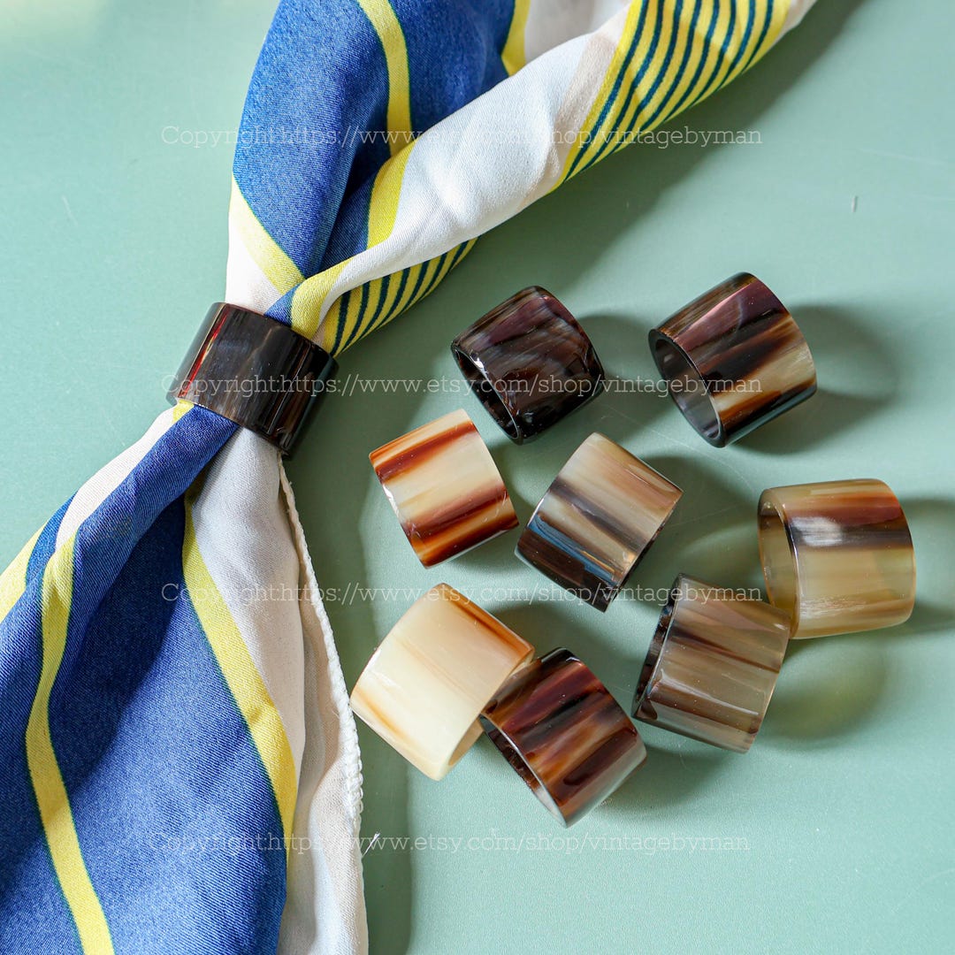 Tube Genuine Natural Buffalo Scarf Ring, Scarf Accessories for Silk ...