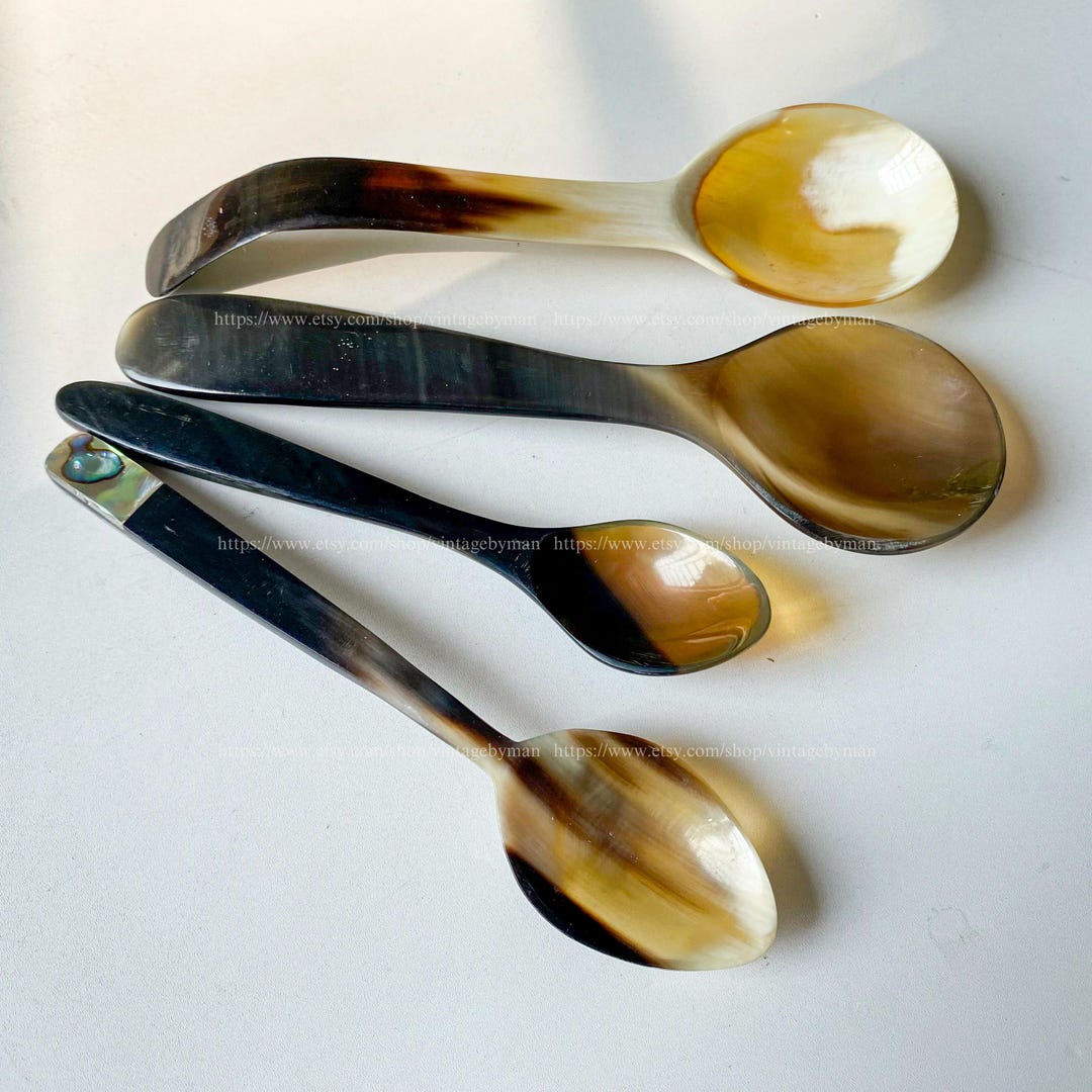 Genuine Buffalo Spoon Horn Tea Caddy Spoon Serving Spoon Horn ...
