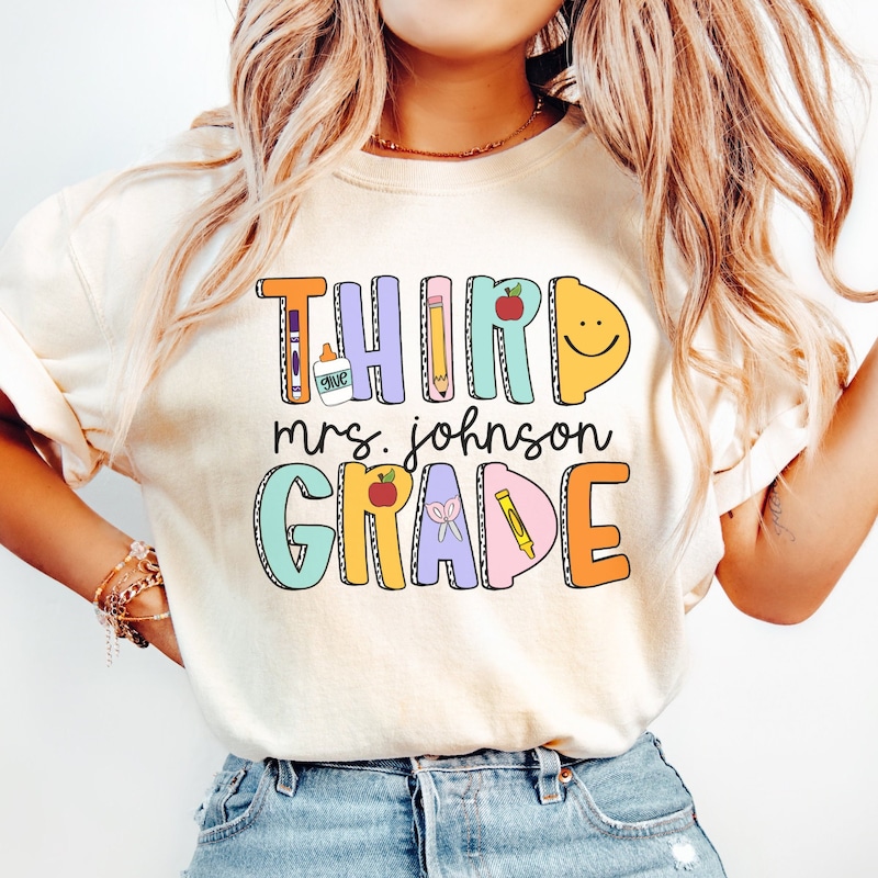 3rd Grade Teacher Shirt - Etsy