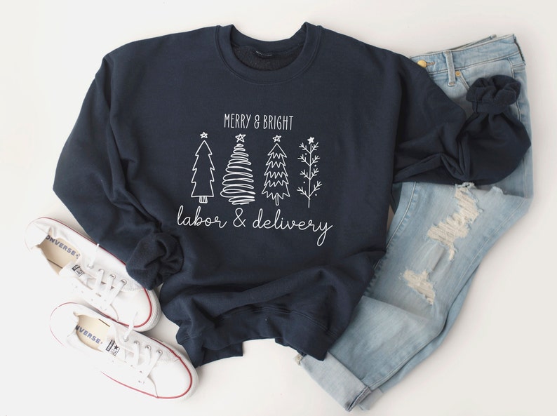Labor and Delivery Christmas Sweatshirt for L&D Nurse, Labor and ...