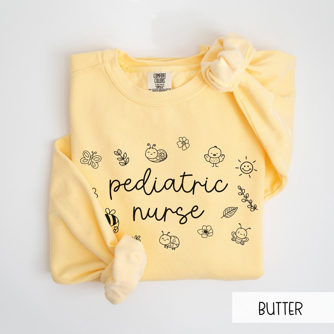 Pediatric Nurse Comfort Colors® Sweatshirt PEDS Nurse Crewneck ...