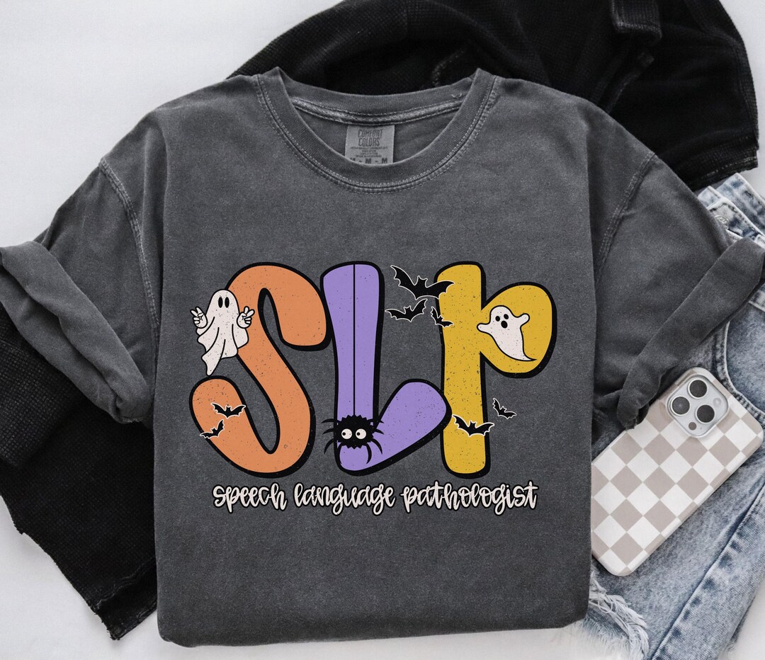 SLP Halloween Shirt Speech Language Pathologist Halloween Tshirt Speech ...