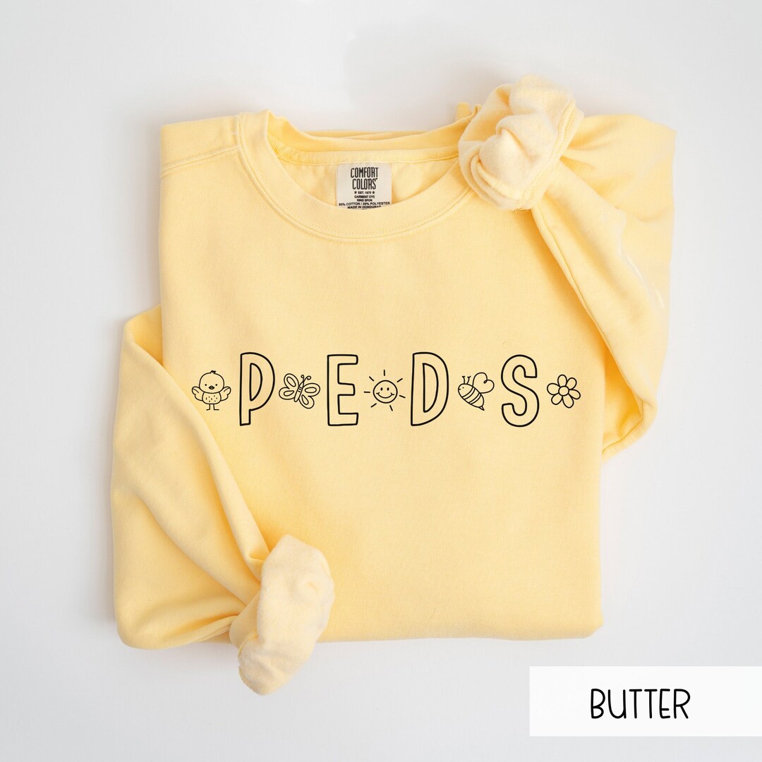 Pediatric Nurse Comfort Colors® Sweatshirt PEDS Nurse Crewneck ...