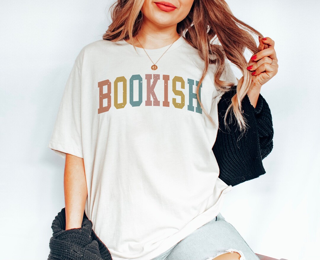 Retro Bookish Shirt, Book Lover T-shirt, Booktrovert Shirt, Librarian ...