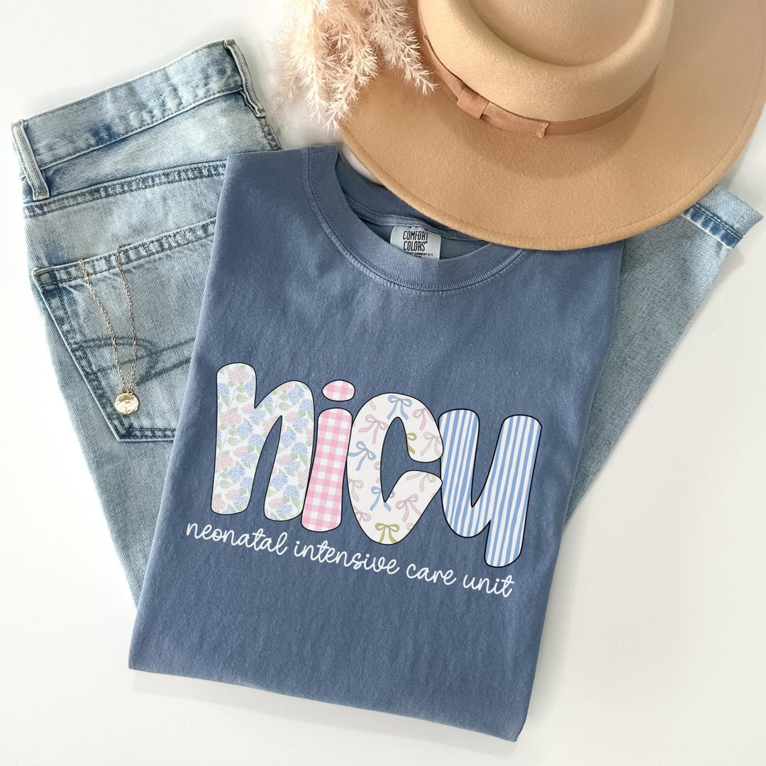 NICU Nurse Comfort Colors® Shirt Neonatal ICU Nurse Tshirt Nicu Nurse ...