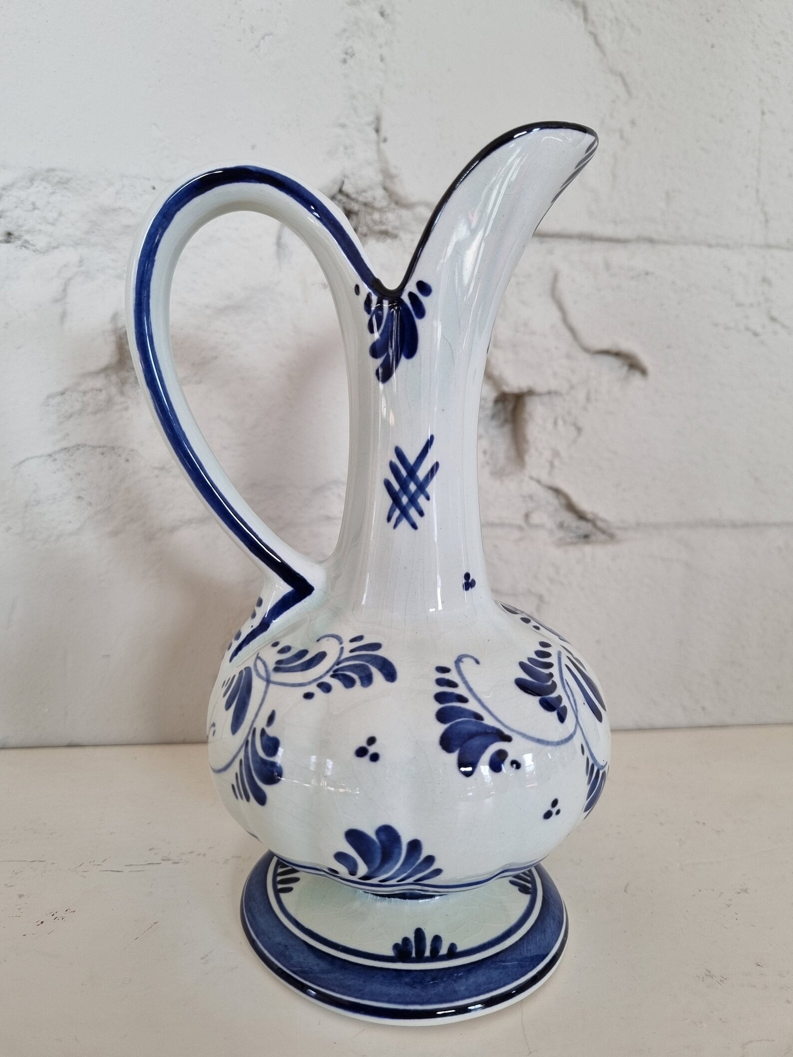 Vintage Delft Blue Jug, Made in Holland Hand Painted Jug, Vintage Delft ...