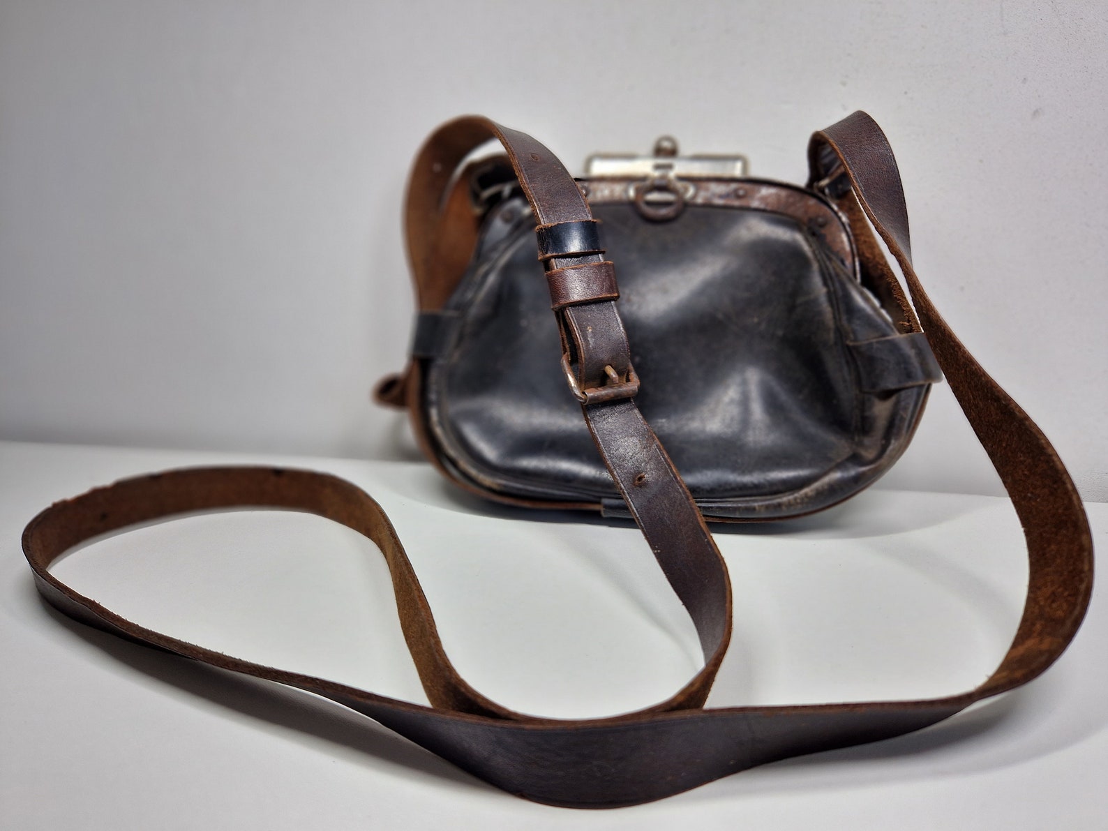 Antique Train Conductor's Bag, Rare and Collectable Leather Bag, Made ...