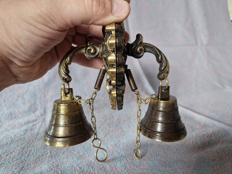 Pair of Vintage Store Bells, Hanging Door Bell, Old Brass, Shopkeepers ...